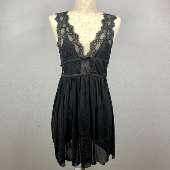 Boutique | Intimates & Sleepwear | Black Open Back Nightgown Set | Poshmark